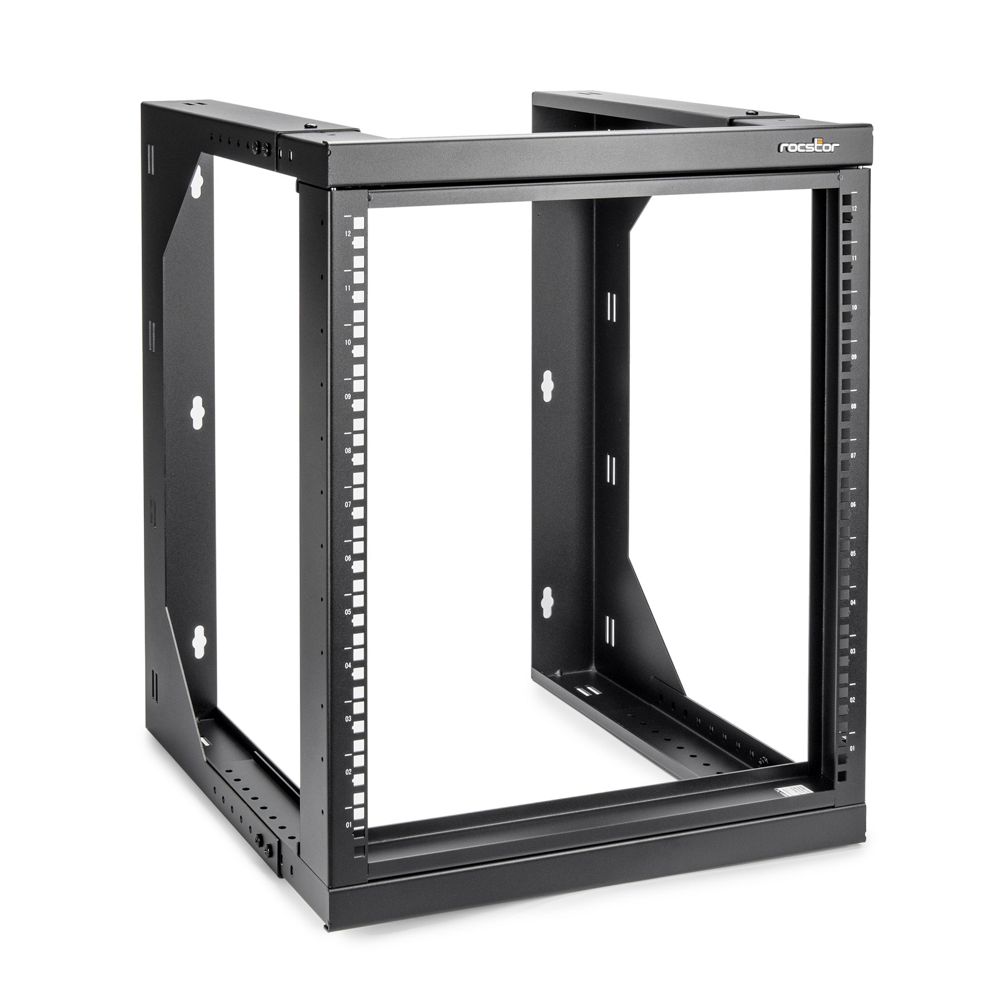 SolidRack Wall Mount Rack 2-Post Open Frame Adjustable Depth 18-25.6