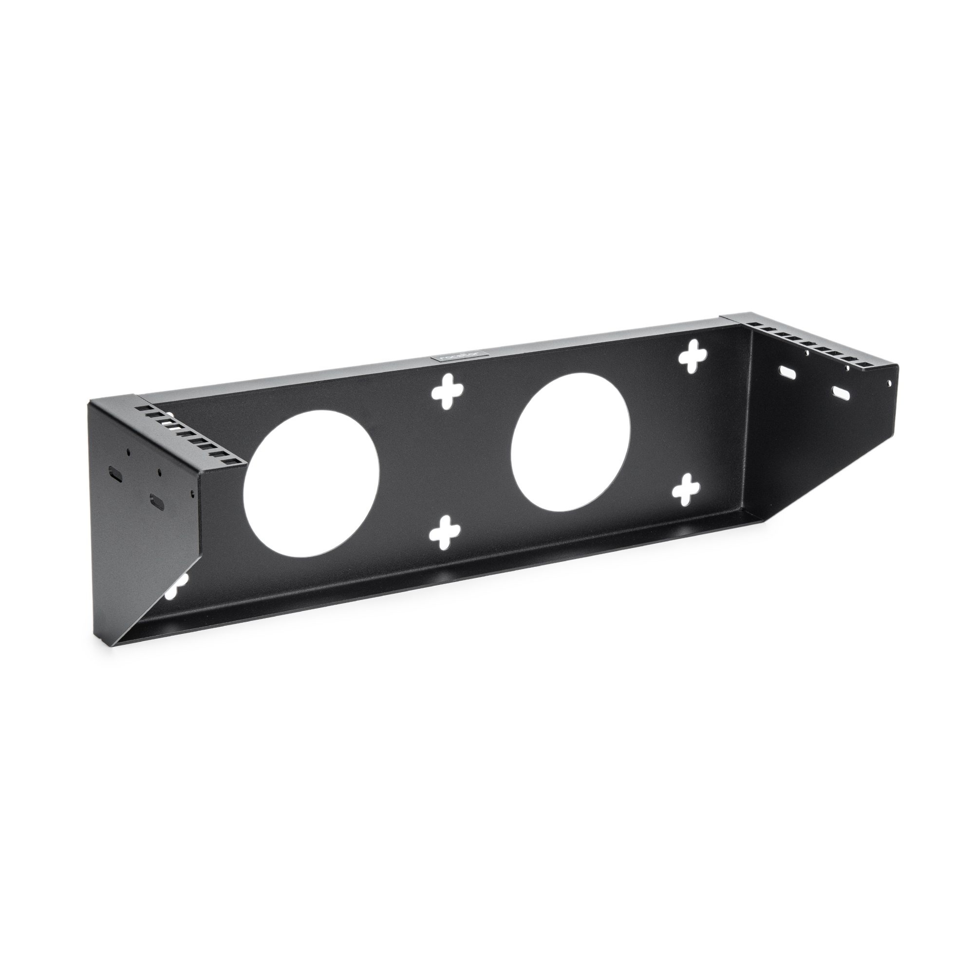 SolidRack 19in Steel Vertical Wall Mount Rack Bracket - Black