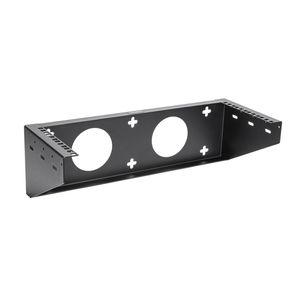 SolidRack 19in Steel Vertical Wall Mount Rack Bracket - Black