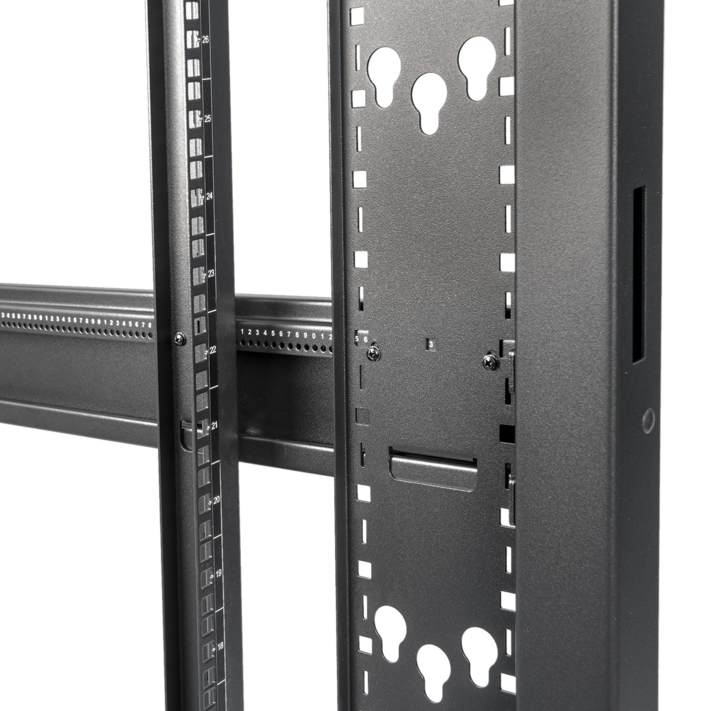 SolidRack R3300 42U Standard-Depth 4-Post Open Frame Rack - Black