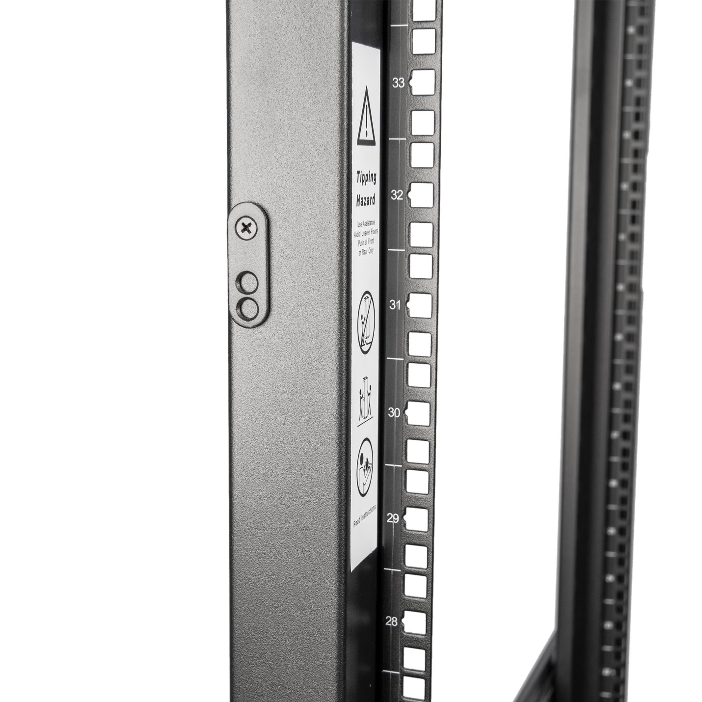 SolidRack R3300 42U Standard-Depth 4-Post Open Frame Rack - Black