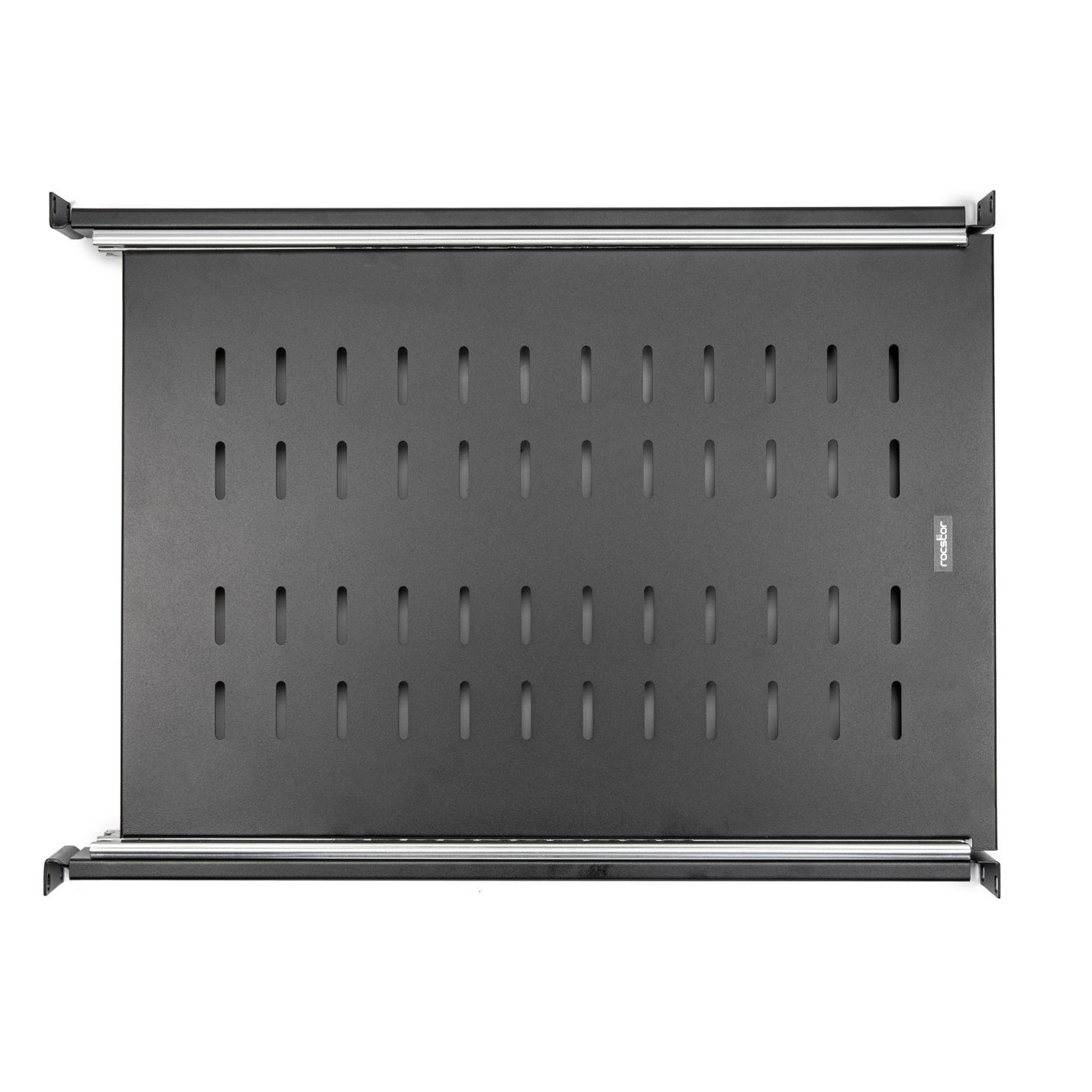 1U Universal Vented Rack Mount Shelf - 25.6in Depth - Cold-rolled Steel ...
