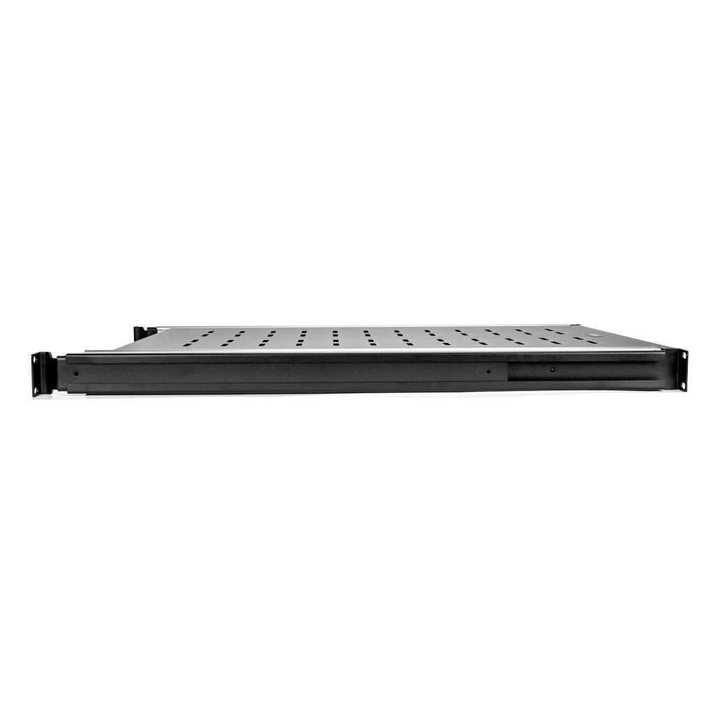 1U Universal Vented Rack Mount Shelf - 25.6in Depth - Cold-rolled Steel ...