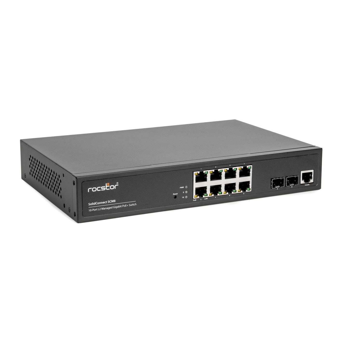 SolidConnect SCM8 8-Port PoE+ Gigabit L2 Managed Ethernet Switch – 8 ...