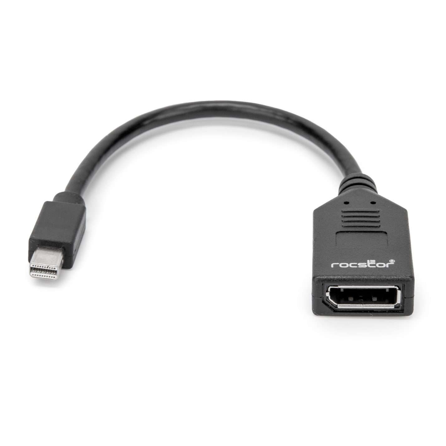 Mini DisplayPort to DisplayPort video Adapter, 4K – Male/Female -Black ...