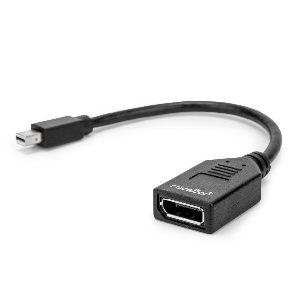 Mini DisplayPort to DisplayPort video Adapter, 4K – Male/Female -Black ...