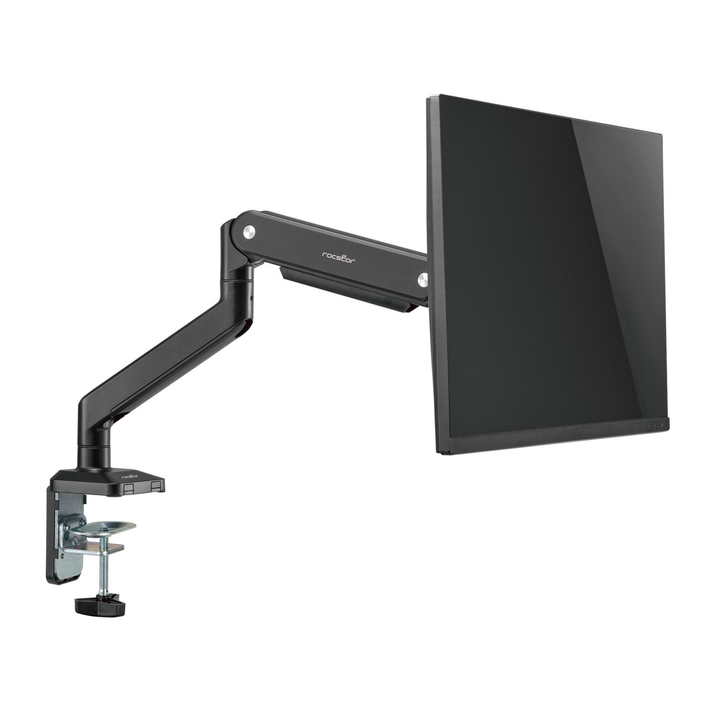 ErgoReach ED1 Premium Single Monitor Arm, C-Clamp & Grommet - Up to 34