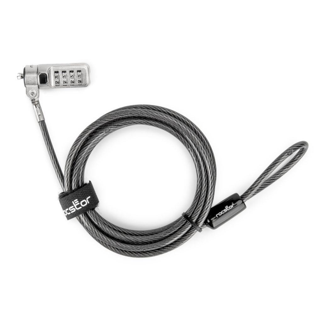 Rocbolt W21 Security Cable with Resettable 4-digit Combination Lock ...