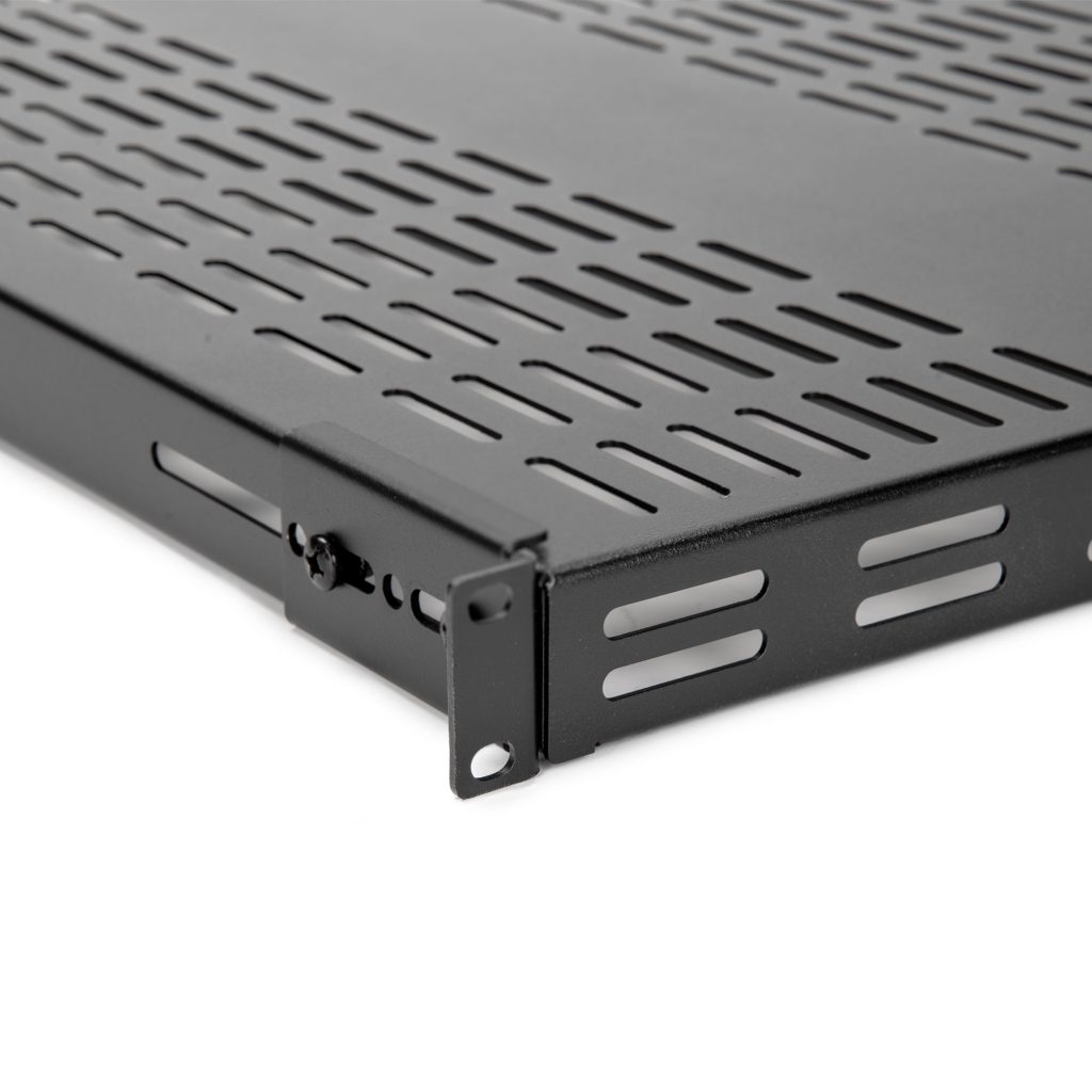 1U Universal Adjustable Mounting Depth Vented Steel Rack Shelf – 265lbs ...